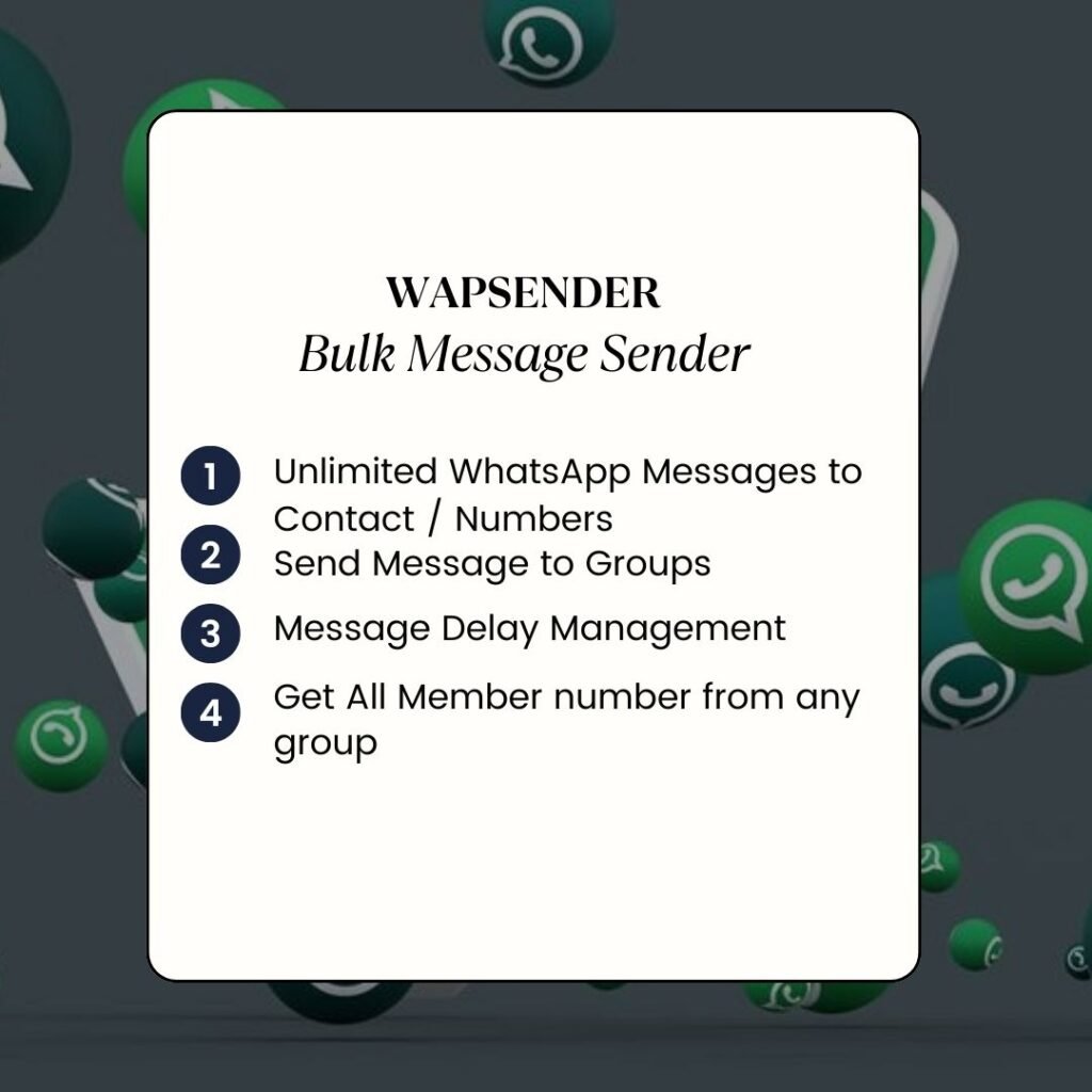 WhatsApp Bulk Sender Software - WapSender 2024 V.3.5.0 | Ezytal